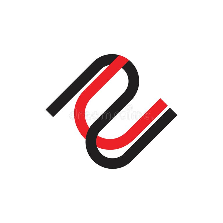 Letters U2 Simple Line Geometric Logo Vector Stock Vector ...