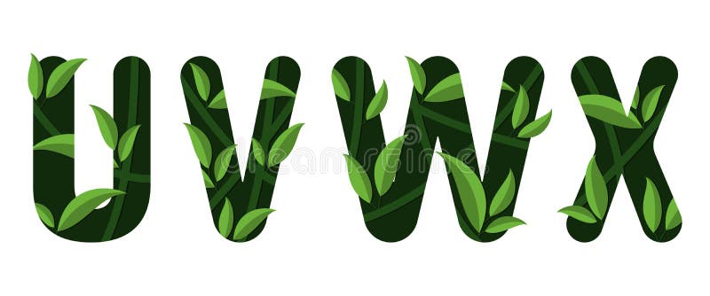 Floral Alphabet Uvwx Stock Illustrations – 6 Floral Alphabet Uvwx Stock ...