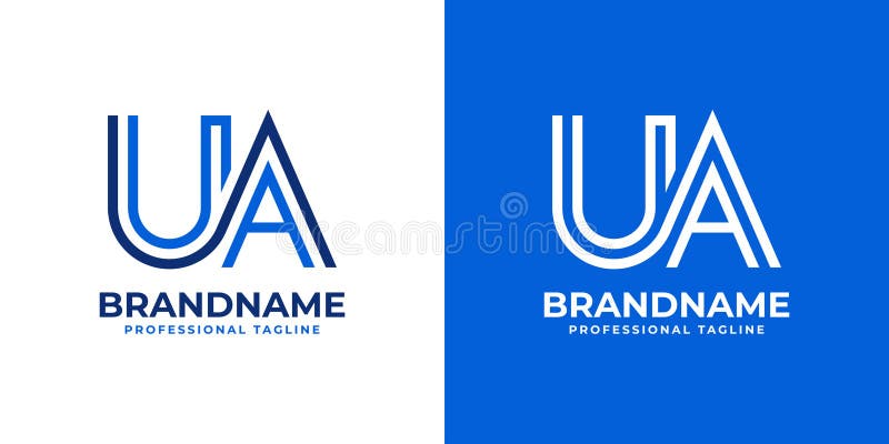 Letters UA Line Monogram Logo, Suitable for Business with UA or AU ...
