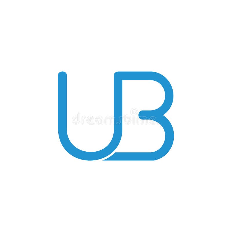 Letters Ub Simple Linked Line Logo Vector Stock Vector - Illustration ...