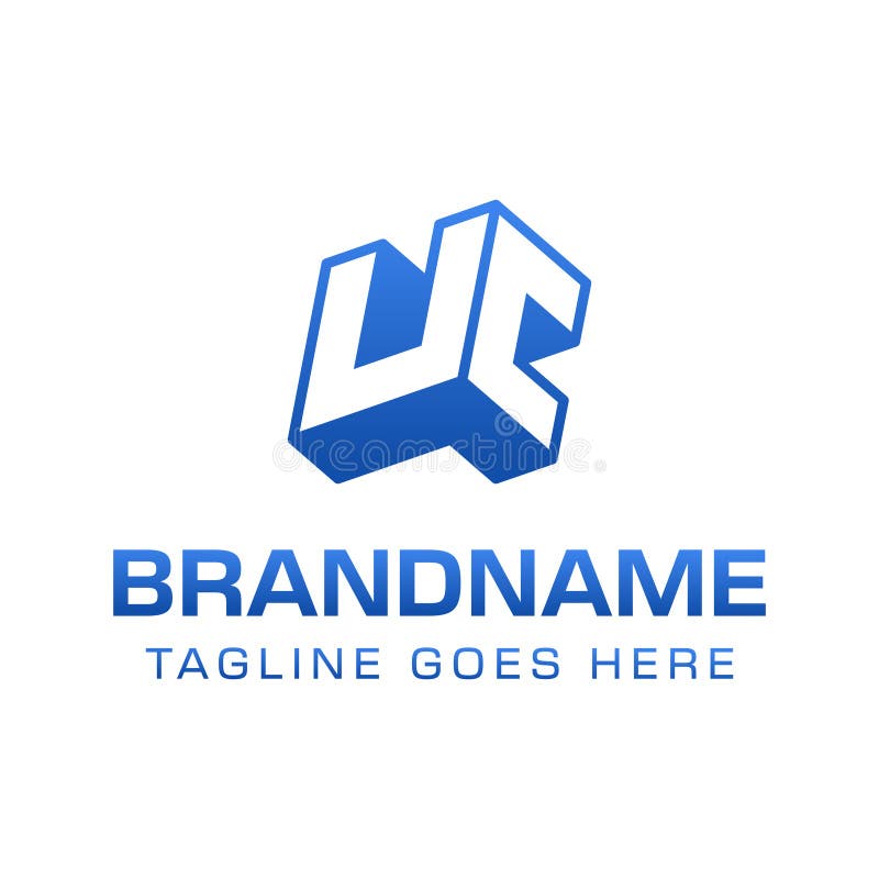 Letters UC 3D Monogram Logo, Symbolizes Strength, Dynamism, and ...