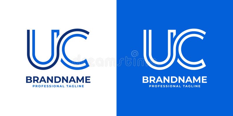Letters UC Line Monogram Logo, Suitable for Business with UC or CU ...