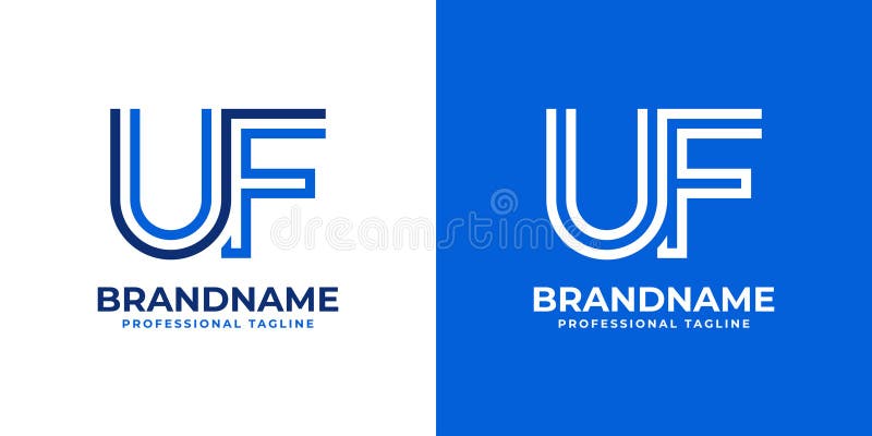 Letters UF Line Monogram Logo, Suitable for Business with UF or FU ...