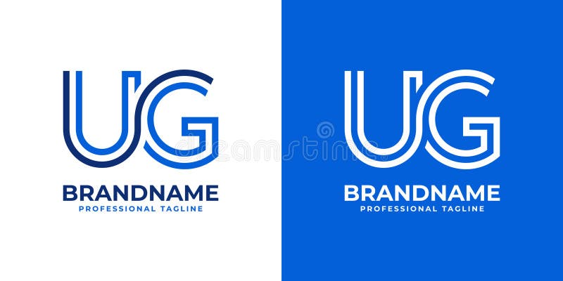 Letters UG Line Monogram Logo, Suitable for Business with UG or GU ...