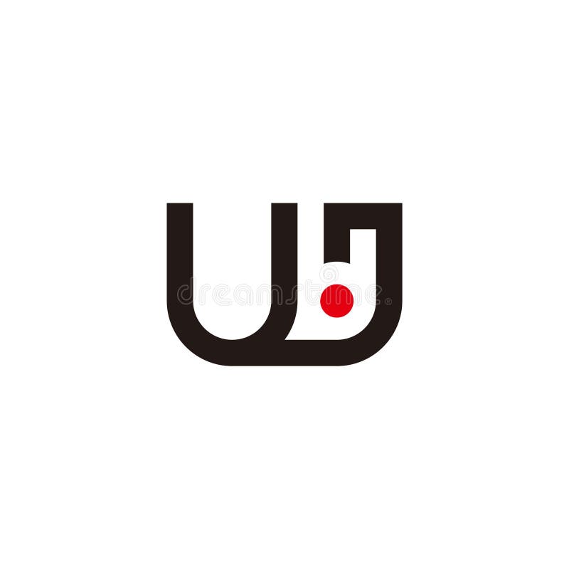 Letters Uj Simple Geometric Line Logo Vector Stock Vector ...