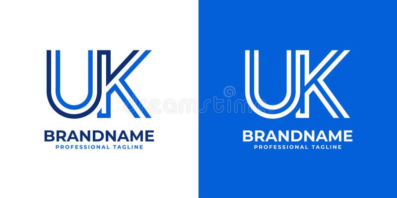 Letters UK Line Monogram Logo, Suitable for Business with UK or KU ...