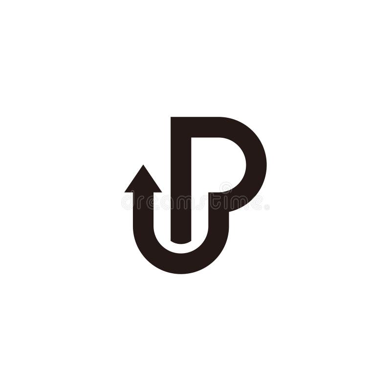Letters Up Arrow Simple Geometric Logo Vector Stock Vector ...