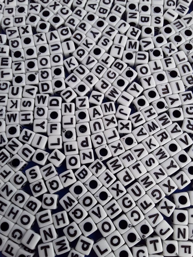 Alphabet Letters Collage on a Pink Background Stock Photo - Image of ...