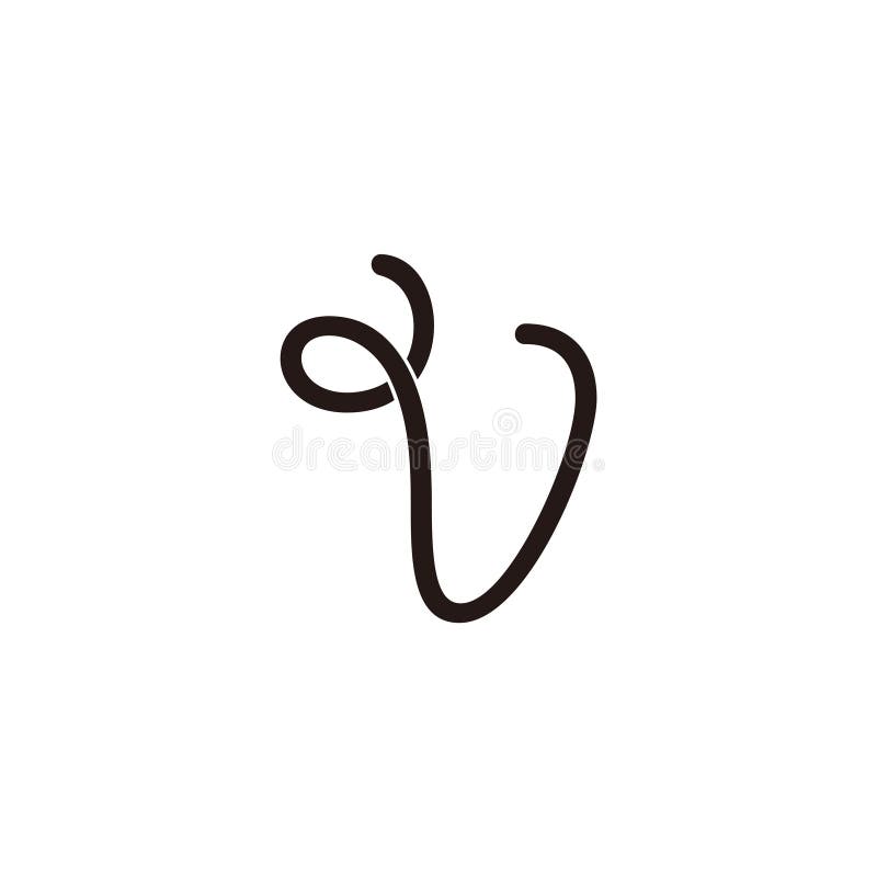 Letters a V Simple Thread Line Design Logo Vector Stock Vector ...