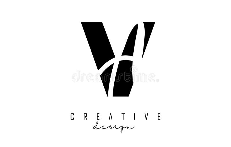 Letters VA Logo with a Minimalist Design. Letters V and a with ...