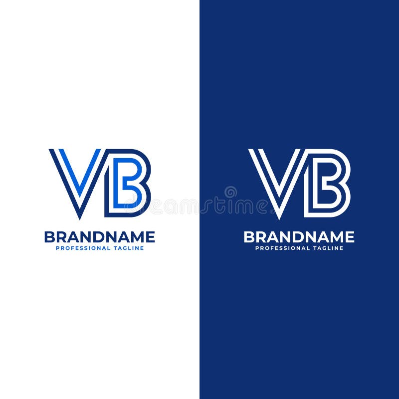Letters VB Line Monogram Logo, Suitable for Business with BV or VB ...