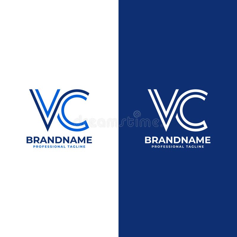 Letters VC Line Monogram Logo, Suitable for Business with CV or VC ...
