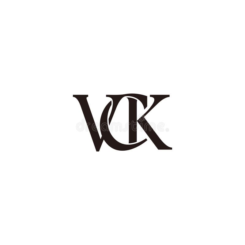 Letters Vck Linked Simple Elegant Logo Vector Stock Vector ...