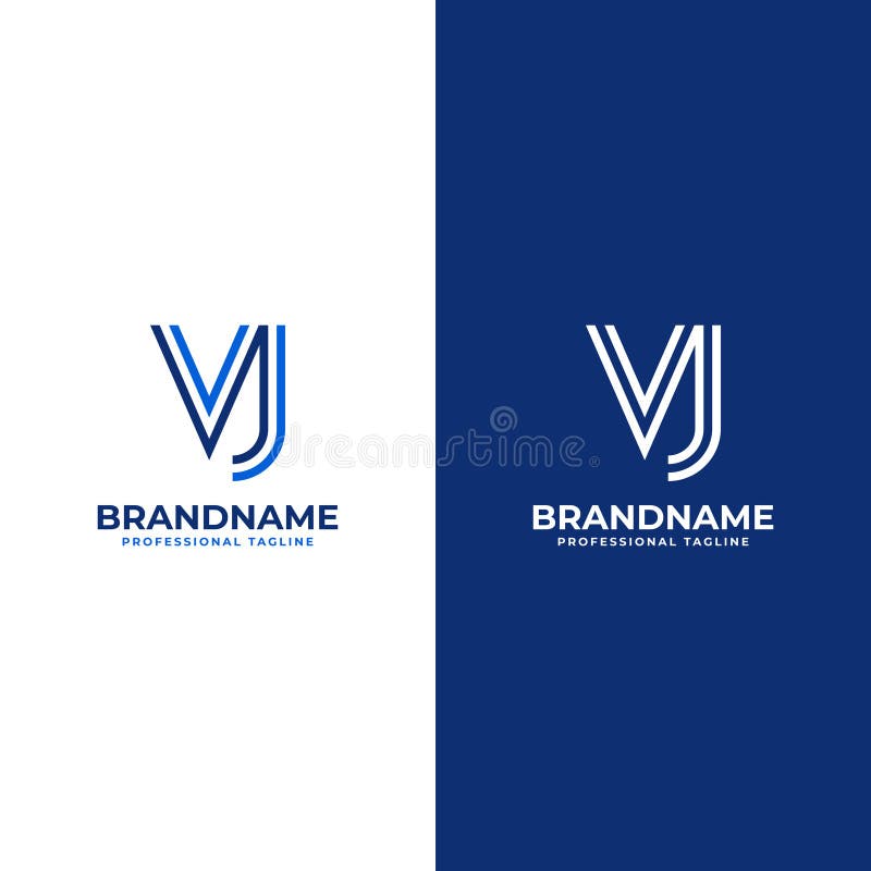 Letters VJ Line Monogram Logo, Suitable for Business with JV or VJ ...