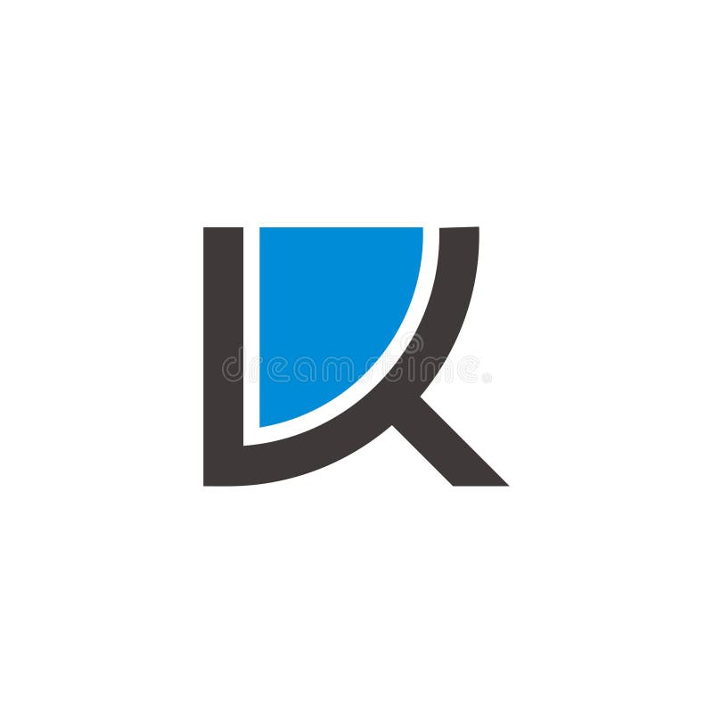 Letters Vk Simple Blue Water Geometric Logo Vector Stock Vector ...