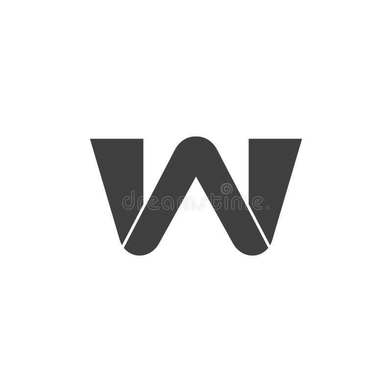 Letters W Arrow Up Geometric Logo Stock Vector - Illustration of ...