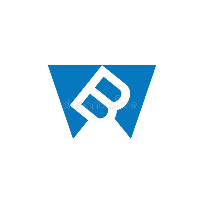 Letters Wb Simple Negative Space Triangle Geometric Logo Stock Vector ...