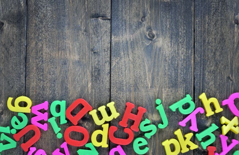 Letters on wooden table stock photo. Image of knowledge - 74529506