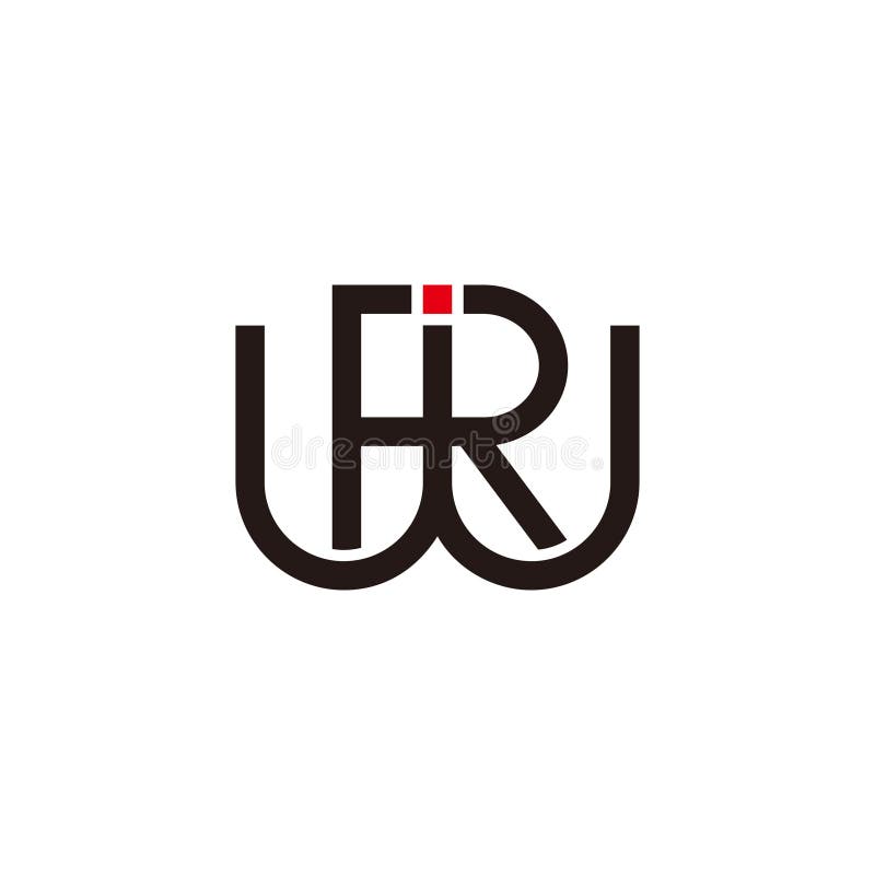 Letters Wri Simple Geometric Lines Dot Logo Vector Stock Vector ...