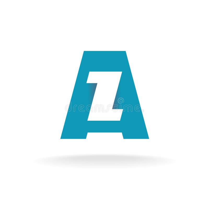 Letters a and Z logo stock vector. Illustration of font - 103453132