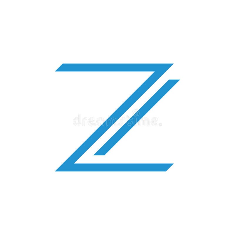 Letters Z Simple Geometric Thin Line Logo Vector Stock Vector ...
