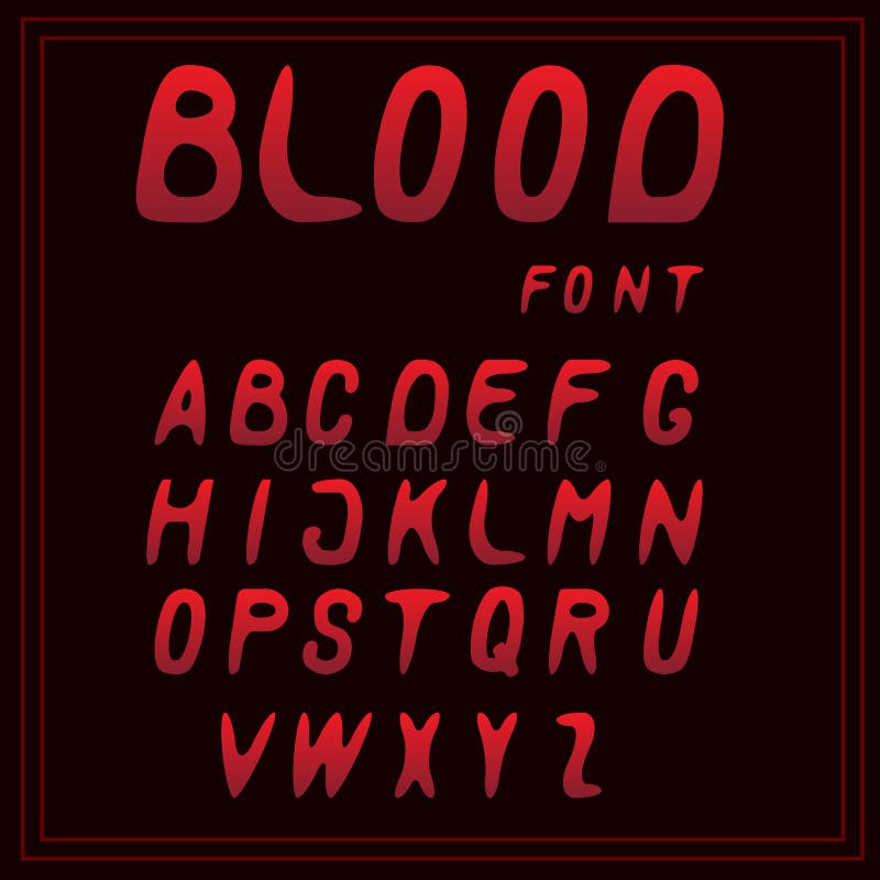 Blood Stain Font Stock Illustrations – 423 Blood Stain Font Stock ...