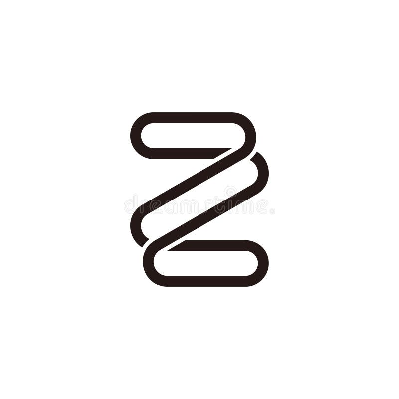 Letters Z Zz Linked Overlap Simple Geometric Linear Logo Vector Stock ...