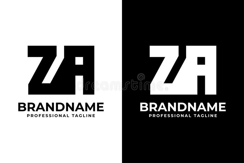 Letters ZA Monogram Logo, Suitable for Any Business with ZA or AZ ...