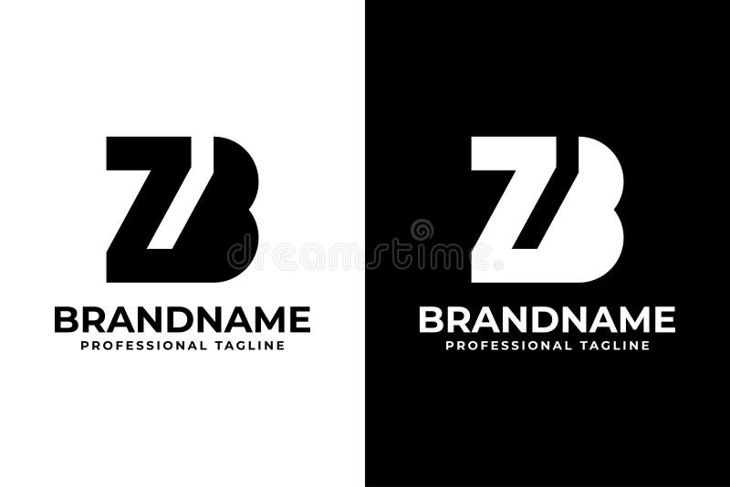 Letters ZB Monogram Logo, Suitable for Any Business with ZB or BZ ...