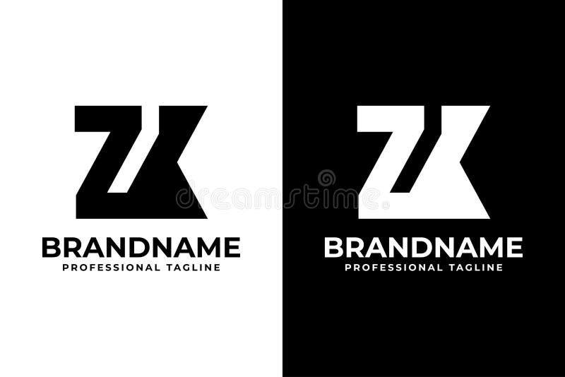 Letters ZK Monogram Logo, Suitable for Any Business with ZK or KZ ...