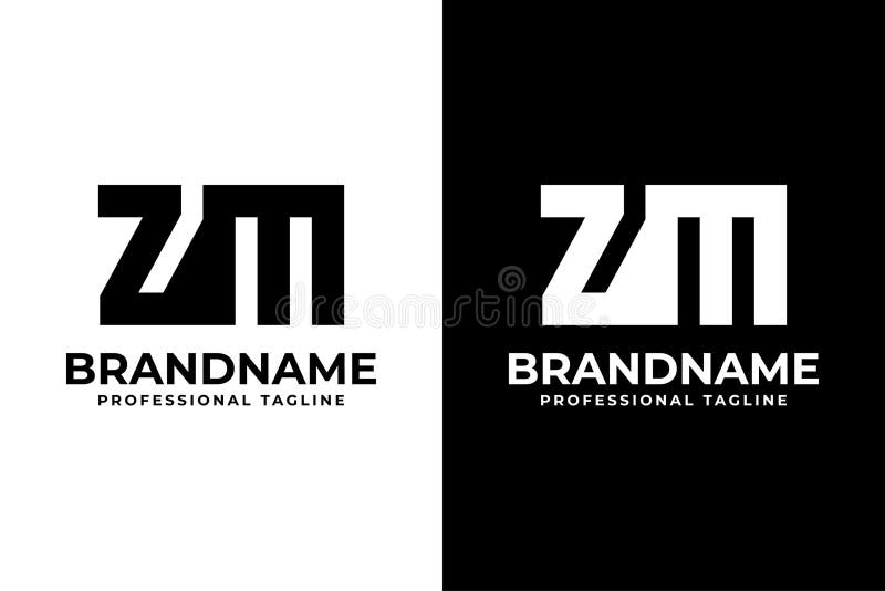 Letters ZM Monogram Logo, Suitable for Any Business with ZM or MZ ...