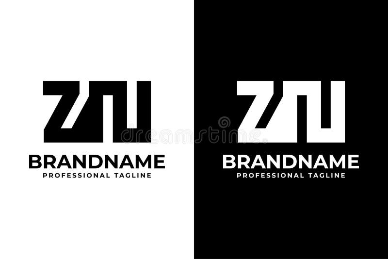 Letters ZN Monogram Logo, Suitable for Any Business with ZN or NZ ...