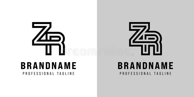Letters ZR Monogram Logo, Suitable for Any Business with ZR or RZ ...