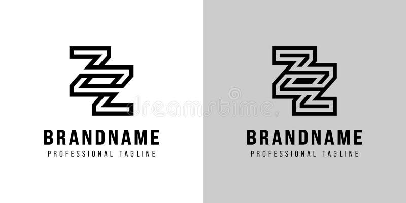 Letters ZZ Monogram Logo, Suitable for Any Business with ZZ Initials ...