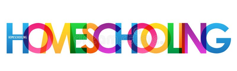 HOMESCHOOLING Colorful Typography Banner Stock Vector - Illustration of ...