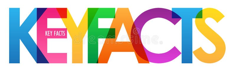 KEY FACTS Colorful Typography Banner Stock Vector - Illustration of ...