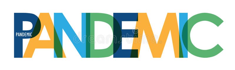 PANDEMIC Colorful Typography Banner Stock Vector - Illustration of ...