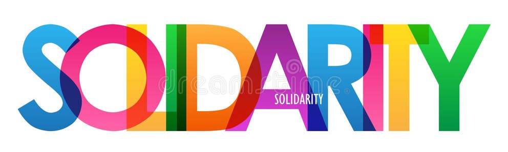SOLIDARITY Rainbow Typography Banner Stock Vector - Illustration of ...