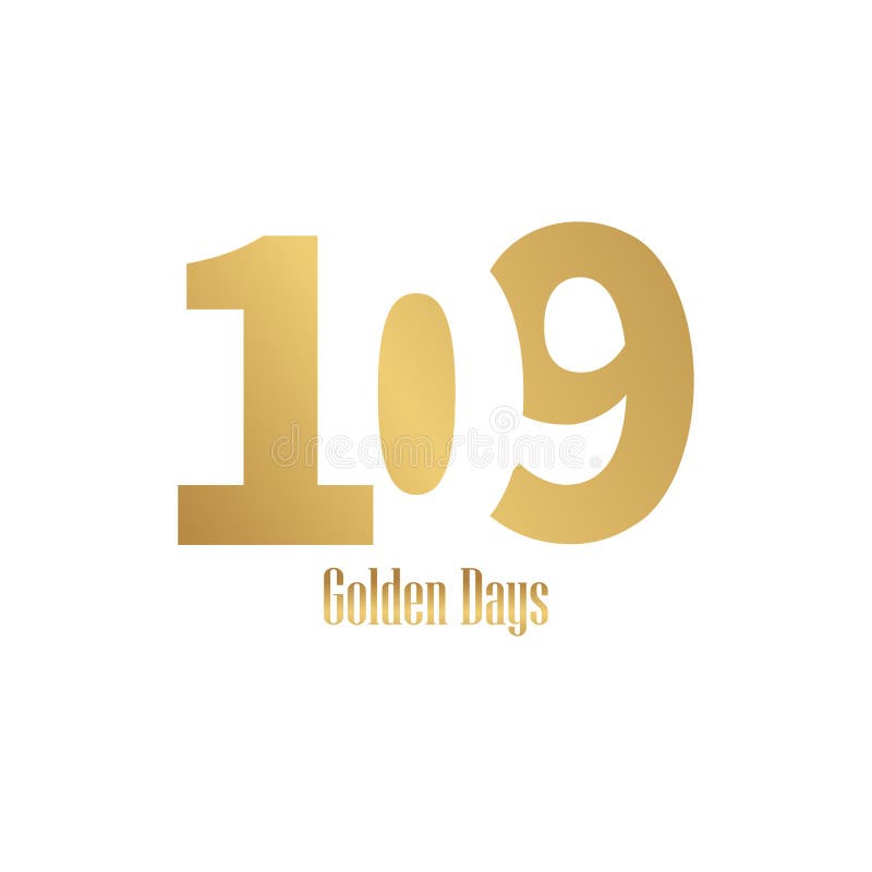 109 Golden Days Lettertype Vector Design Stock Vector - Illustration of ...
