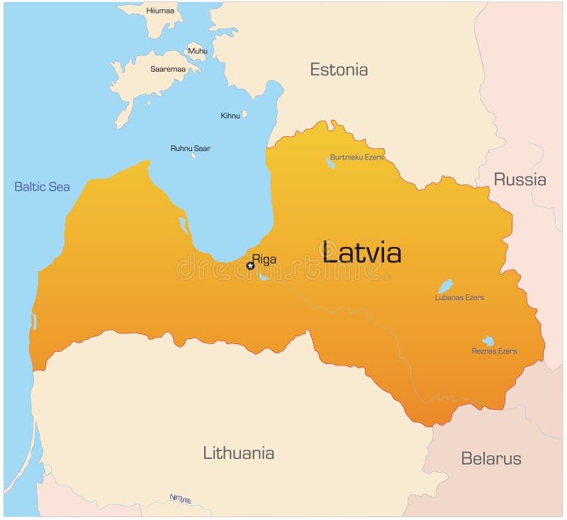 Karte Lettlands vektor abbildung. Illustration von geographie - 167808060