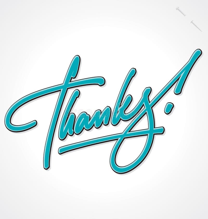 Lettrage de main MERCI () illustration de vecteur. Illustration du ...