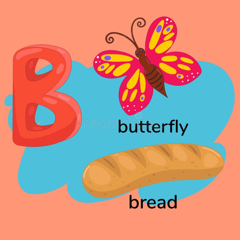 Lettre B De L'alphabet Des Enfants Graphiques Vectoriels Illustration ...