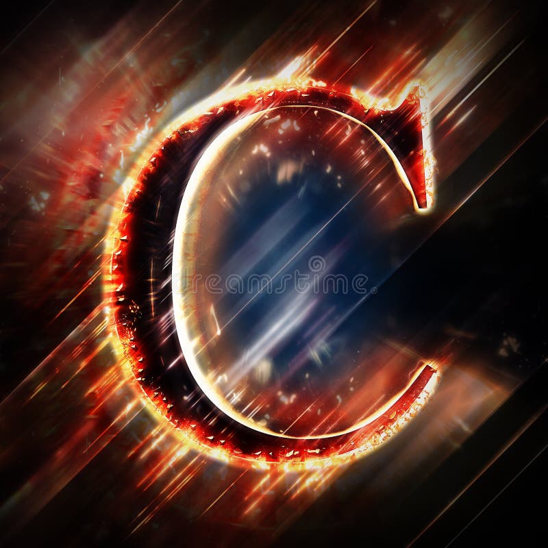 Lettre d rouge illustration stock. Illustration du brûlure - 193521803