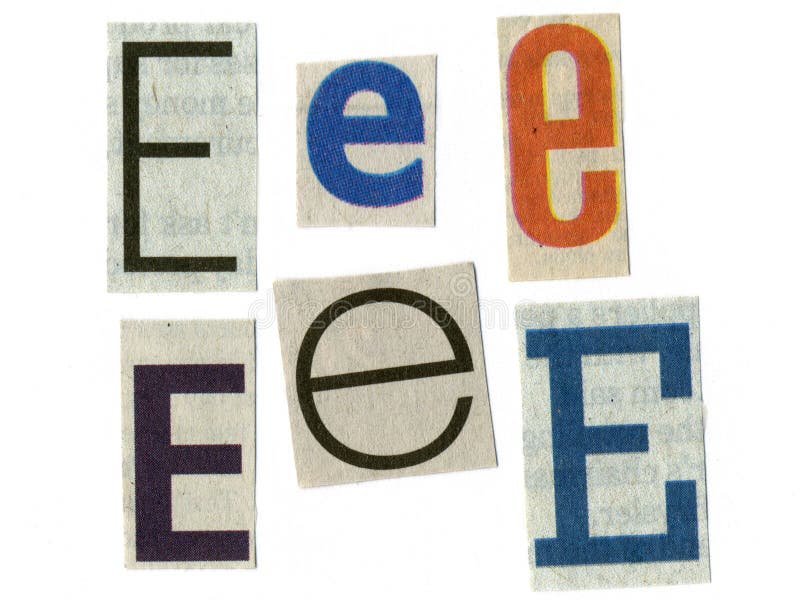 Lettre Coupée Du Papier Journal Photo stock - Image du message, journal ...