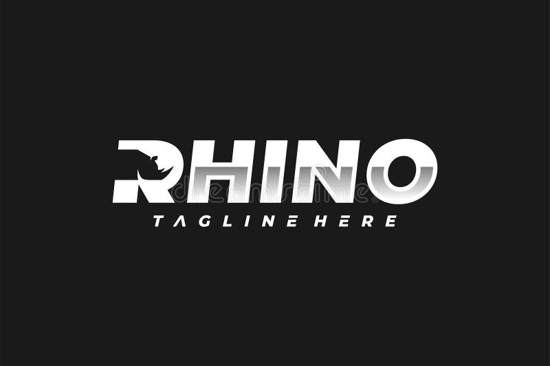 Lettre De Typographie Ou Logo Rhino Illustration de Vecteur ...