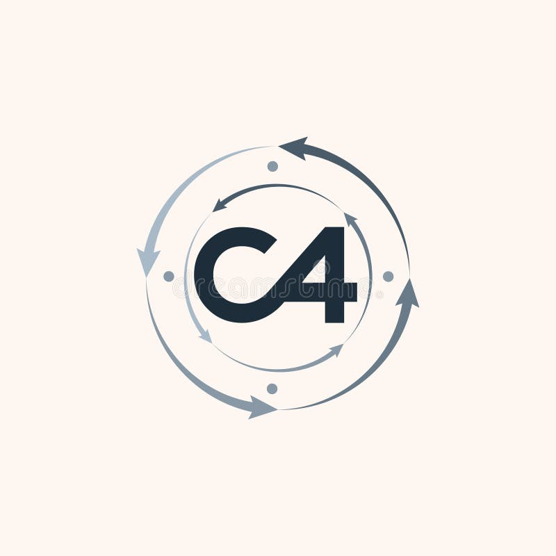Lettre Du Logo De Conception C4 Illustration de Vecteur - Illustration ...