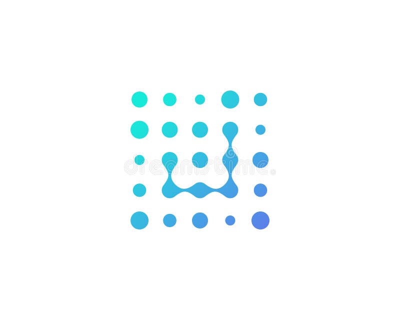 Lettre J Dot Icon Logo Design Element Illustration de Vecteur ...