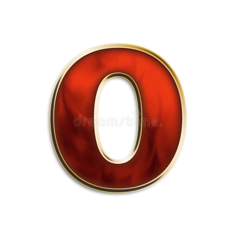 Lettre minuscule ardente o illustration stock. Illustration du ...