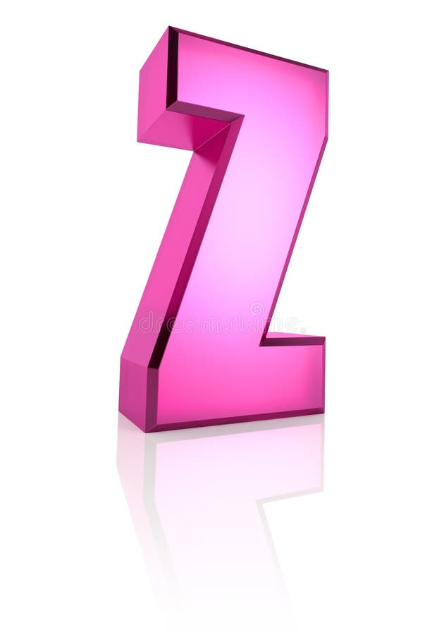 Lettre rose Z illustration stock. Illustration du fonte - 74165336