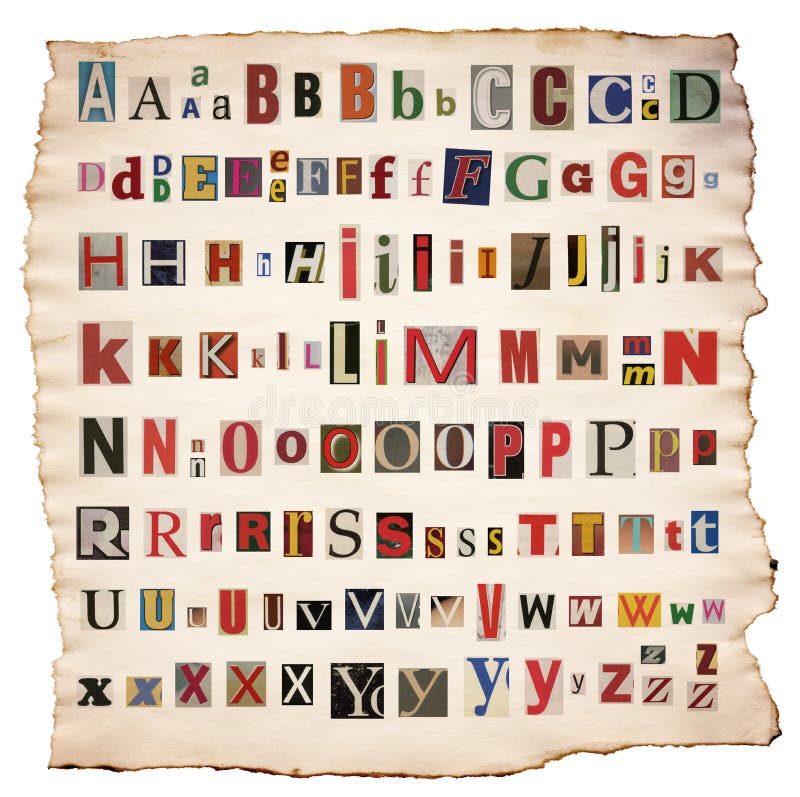Lettres D'alphabet Faites De Journal, Magazine Image stock - Image du ... Lettres D'alphabet Faites De Journal, Magazine Image stock - Image du ...